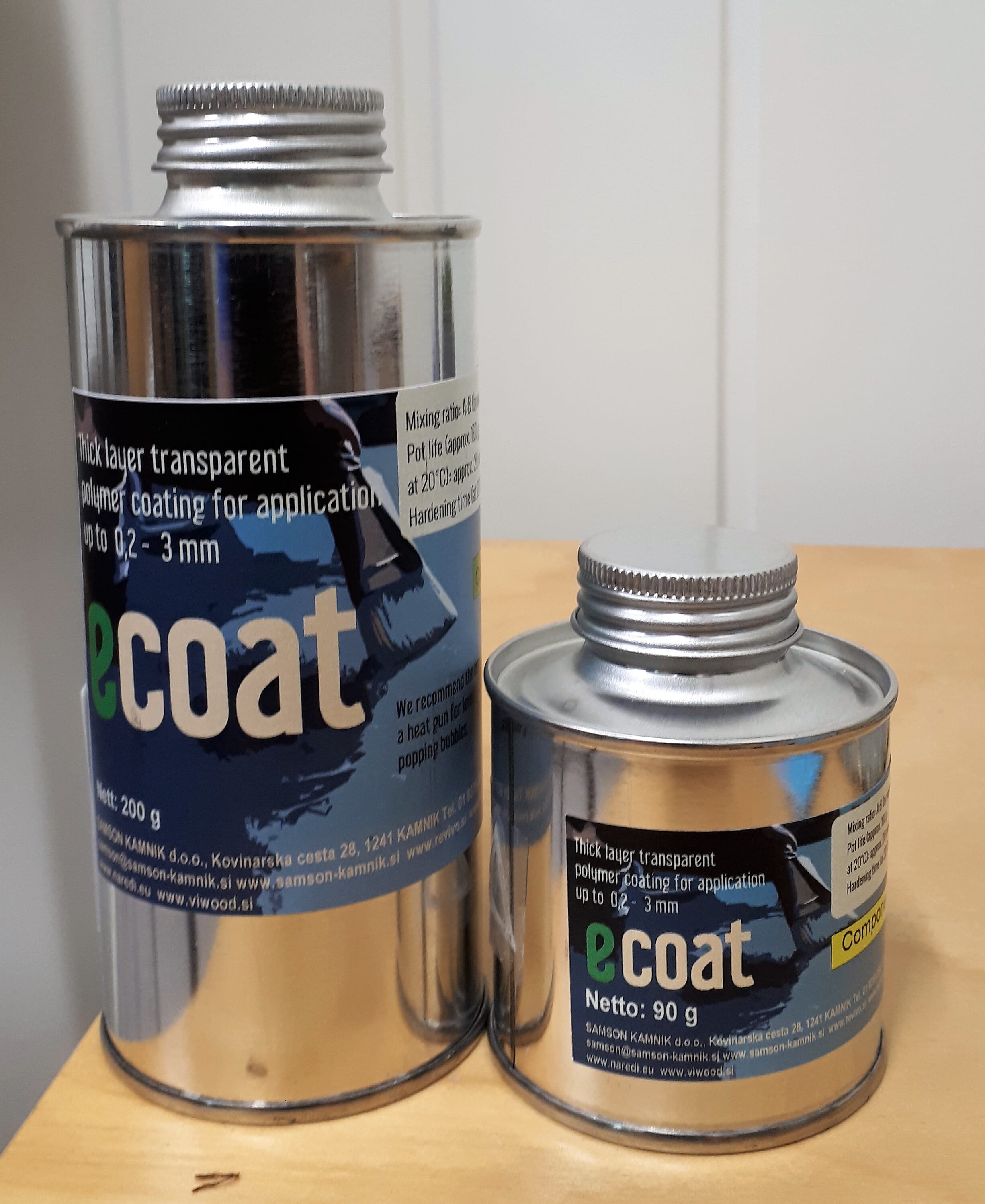 ECOAT Epoksy klar 200 gram base+90 gram herder - Sand Tredreieutstyr AS